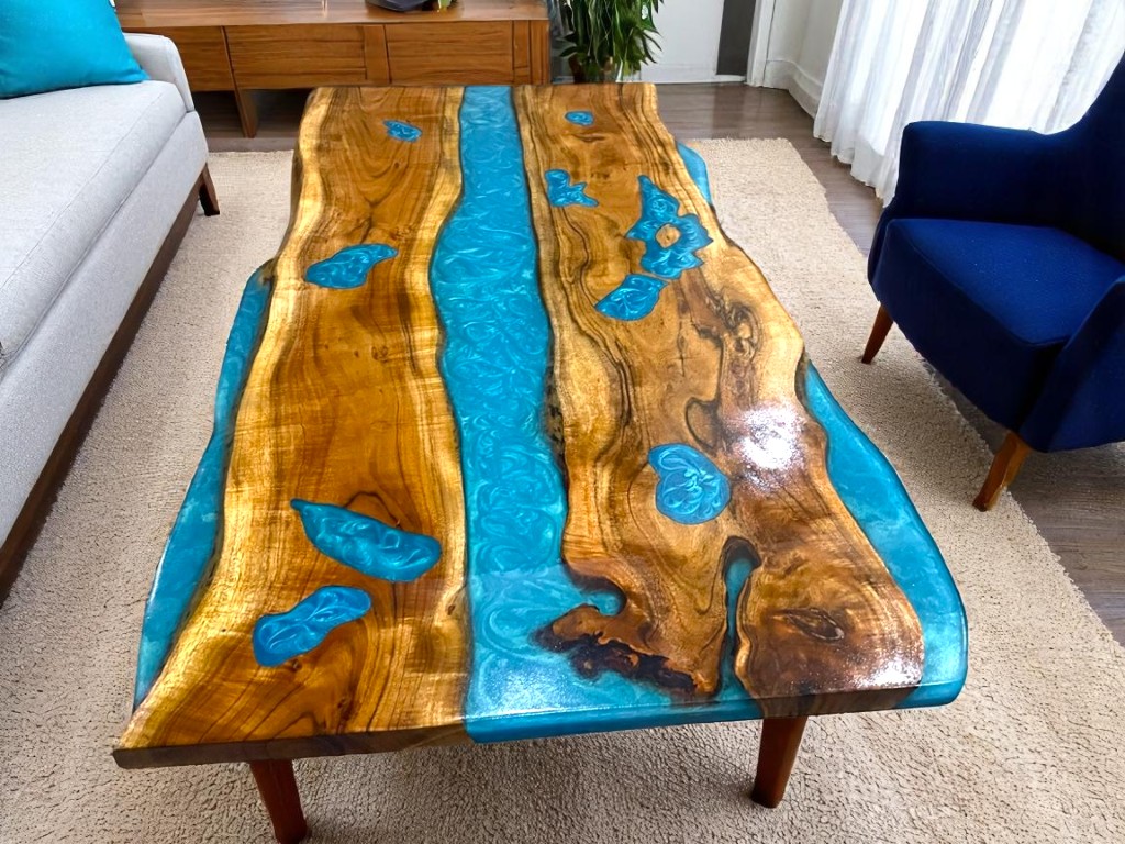 Buy Live Edge Epoxy Table Handmade in USA | Vedant Artisans